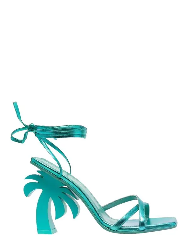 Palm Angels Palm Beach 95mm Leather Sandals - Blue