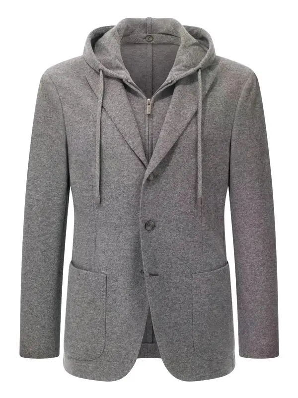 Boggi Milano Madison Hooded Blazer - Grey