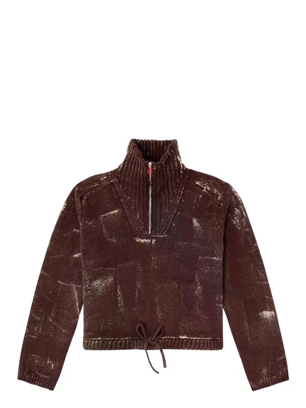 DIESEL® M-marcellette Half-zip Sweater - Brown