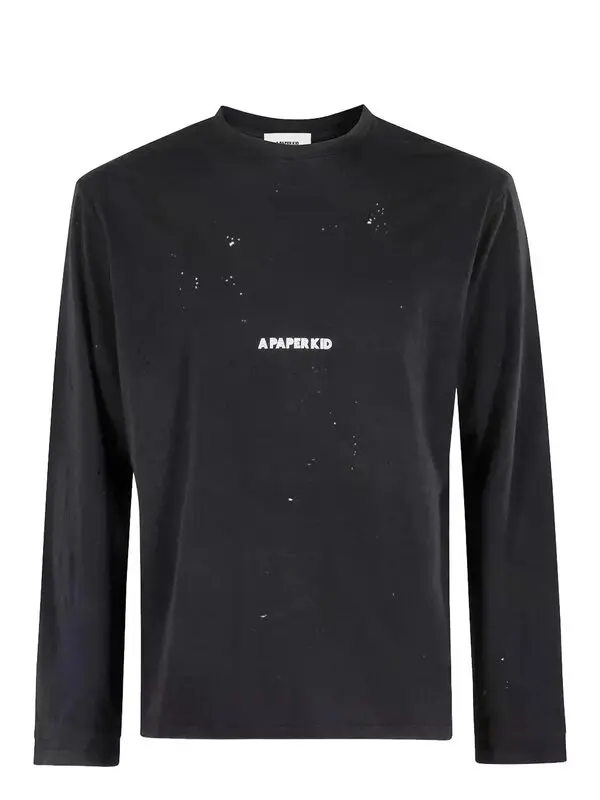 A PAPER KID Logo-print T-shirt - Black