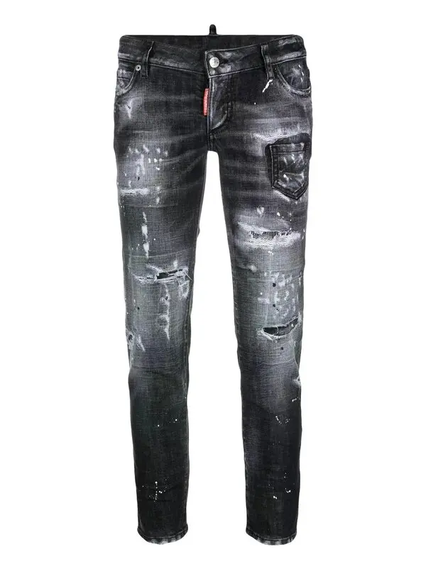 Dsquared2 Jennifer Cropped Skinny Jeans - Grey