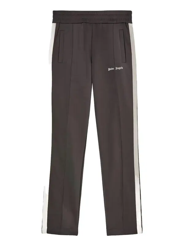 Palm Angels Logo-print Side-stripe Track Pants - Grey