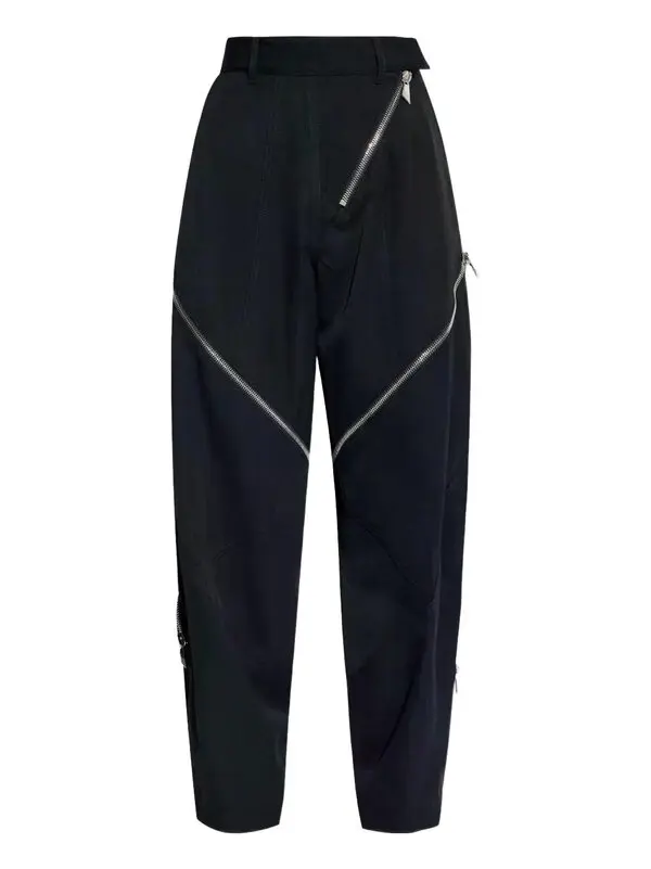 Attico Zip-detail Trousers - Black