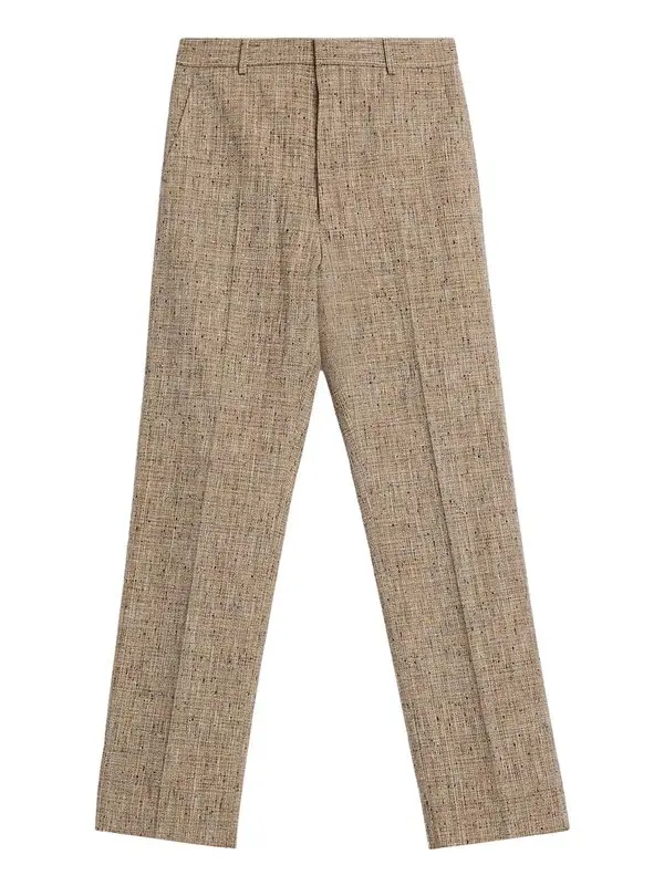 Bottega Veneta Straight-leg Textured Trousers - Sahara Mel