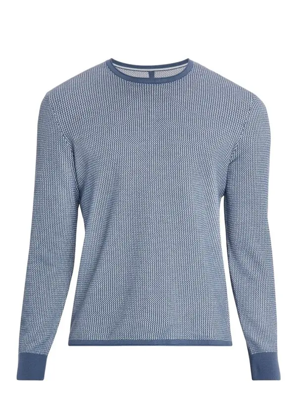 Rag & Bone Gregory Slim-fit Waffle Knit Sweater - Lblue
