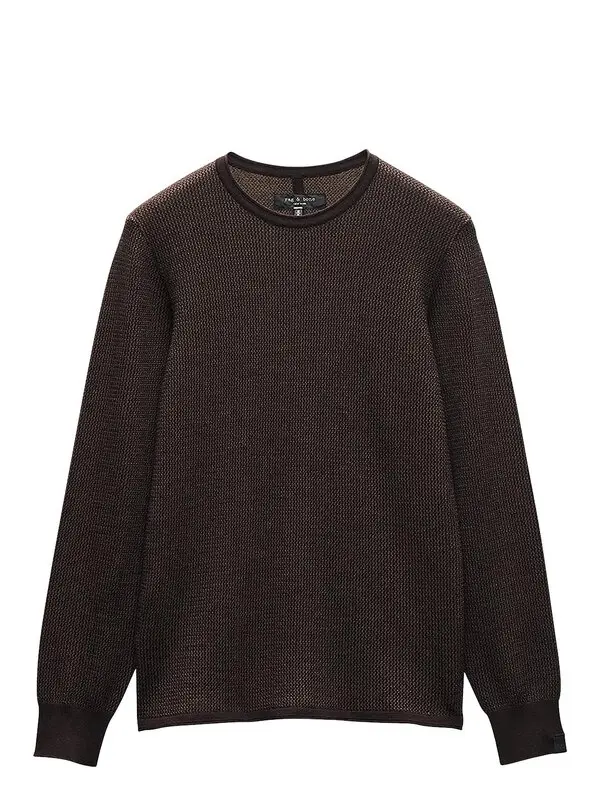 Rag & Bone Gregory Slim-fit Waffle Knit Sweater - Stnwl