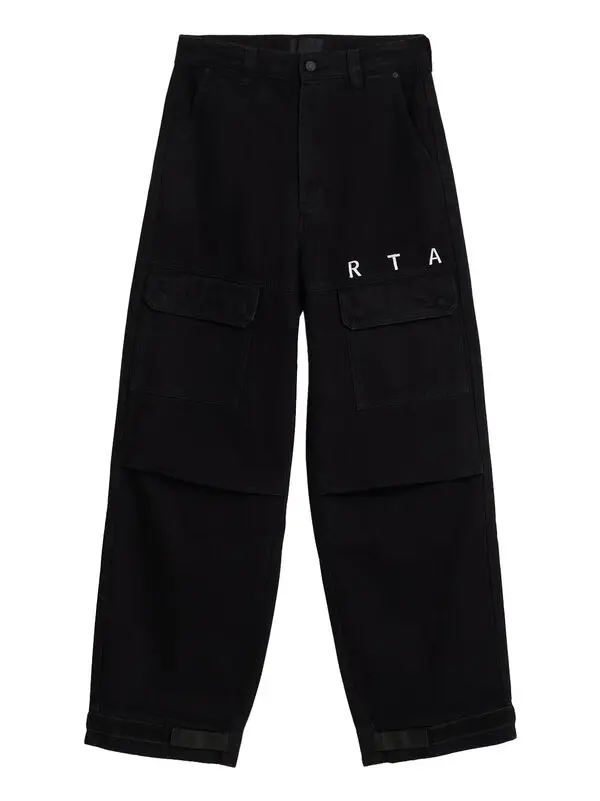 RtA Wylie Wide-leg Cargo Jeans - Black