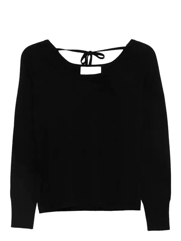 VANISE Tie-detail Knitwear - Black