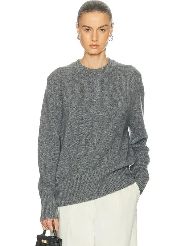 Renggli Oversized Crewneck Sweater - Pebble