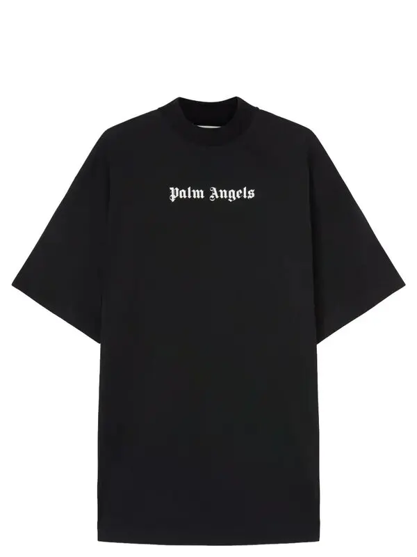 Palm Angels Classic Logo Cotton Dress - Black