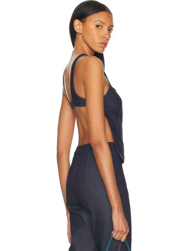 ALFIE Backless Top - Dark Blue