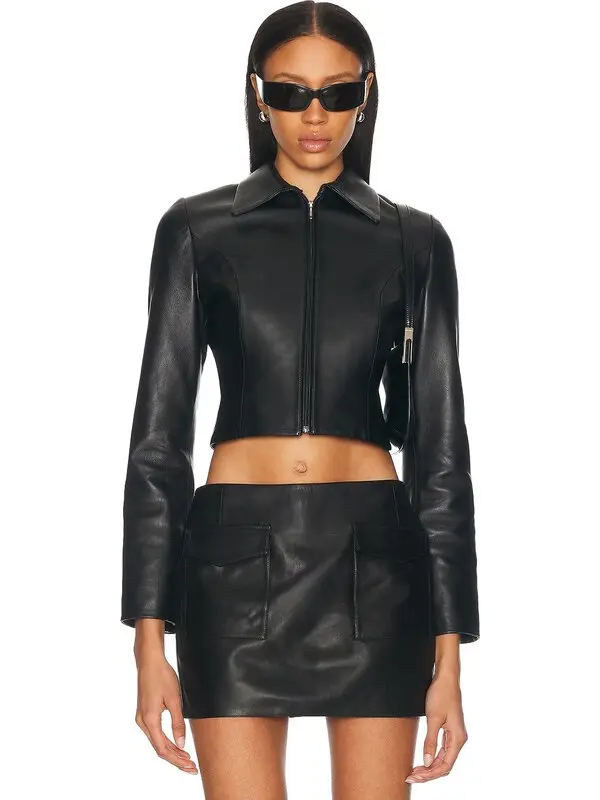 ALFIE Tori Leather Jacket - Black