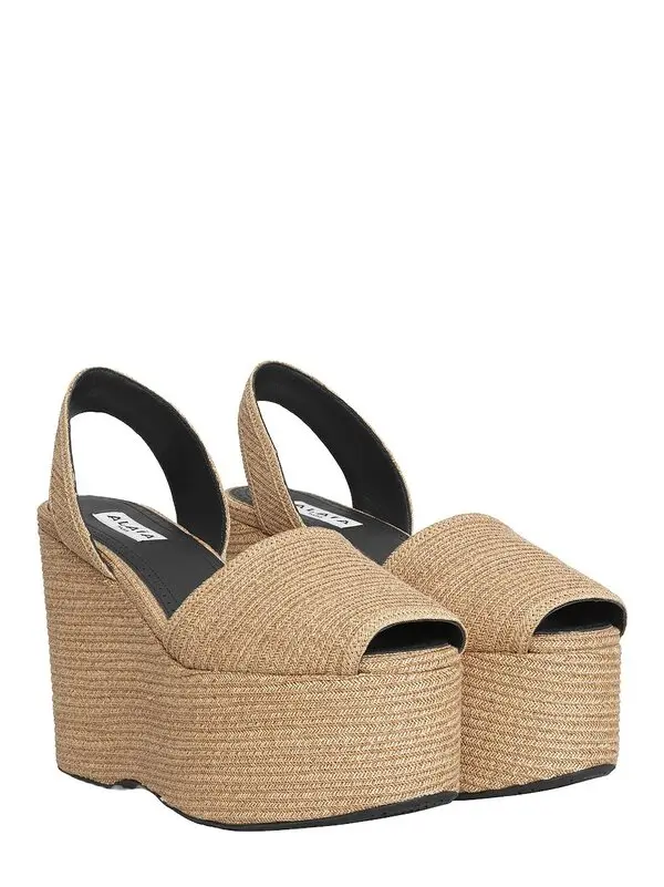 Alaïa Slingback Wedge - Naturel