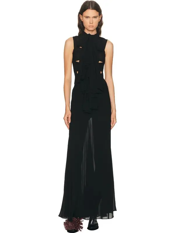 Alaïa Bow Fit Dress - Noir Alaia