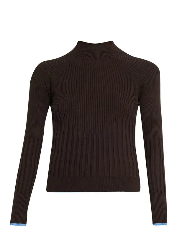 Proenza Schouler Daniella Ribbed Turtleneck Sweater - Chicory