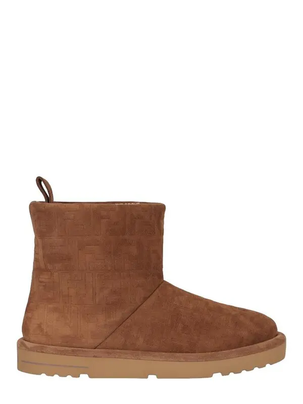 Fendi Suede Ankle Boots - Brown