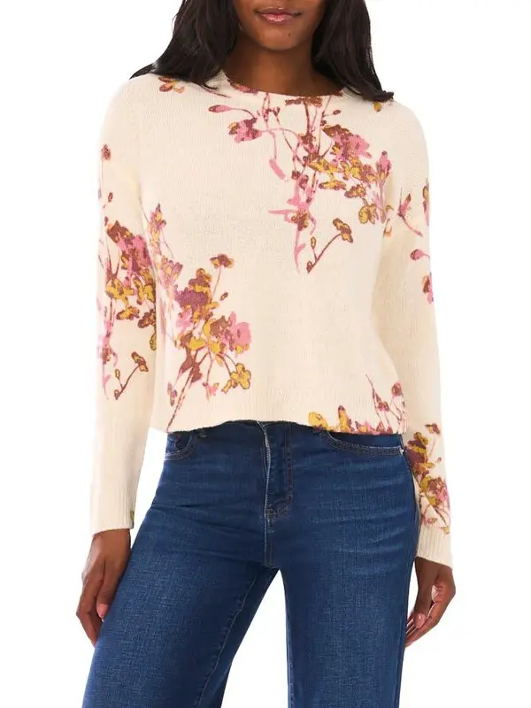 Vince Camuto Electric Bouquet Sweater - Birch