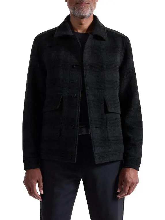 Bugatchi Glen Plaid Jacket - Anthracite