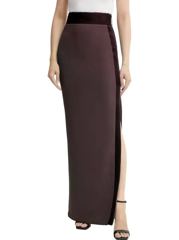 Elisabetta Franchi Side-zip Maxi Skirt - Purple