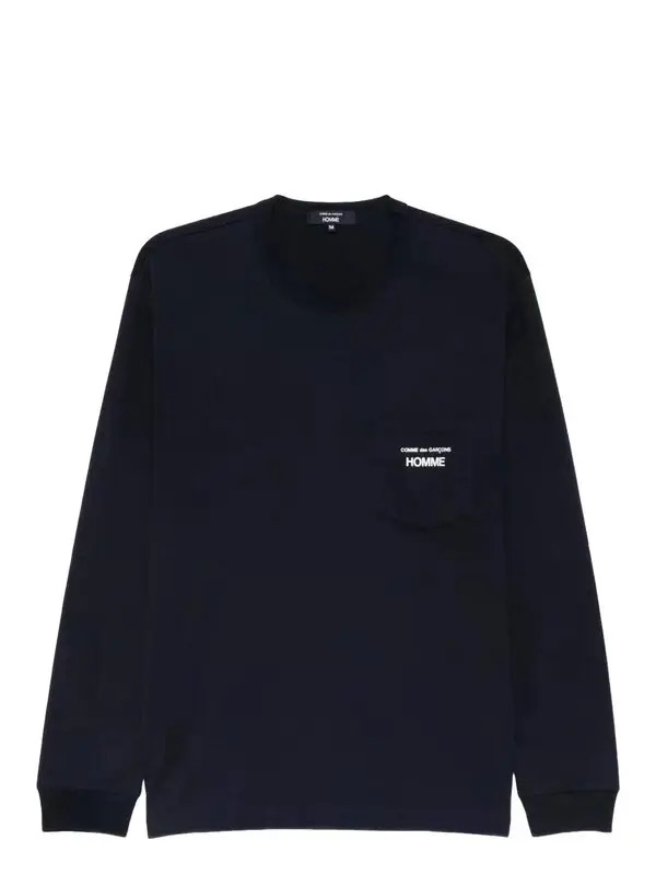 Comme Des Garçons Pocket Long-sleeved Top - Blue