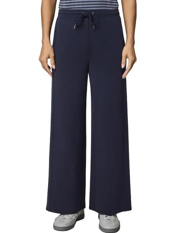 Splendid Scubasoft Wide Leg Drawstring Pants - Navy Blue