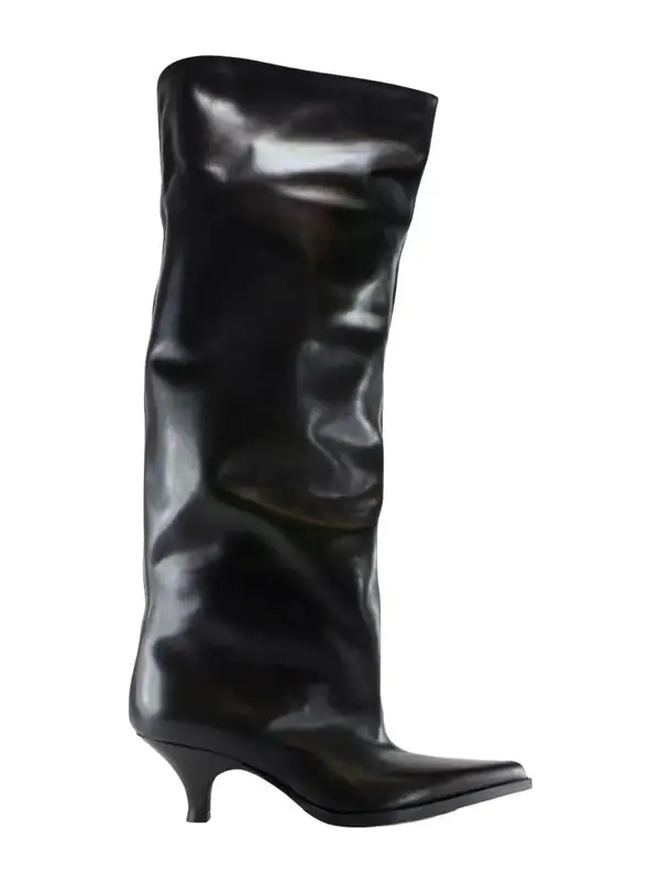 NOTABENE Yolanda Pointed Leather Boots - Black