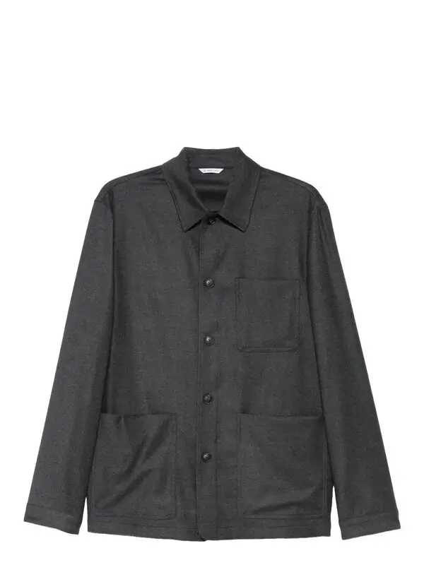 MANUEL RITZ Patch-pocket Shirt Jacket - Grey