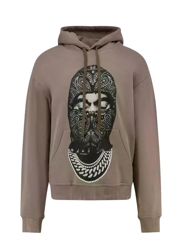 IH NOM UH NIT Graphic-print Hoodie - Brown