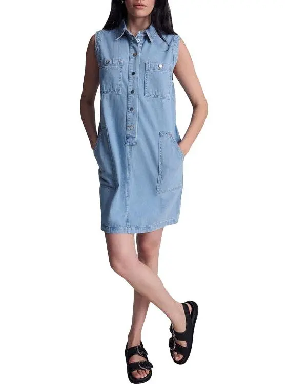 MAVI Simla Denim Dress - Light Blue Gold