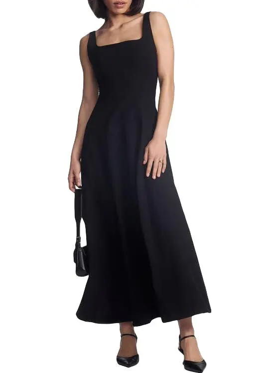 MAVI Woven Cotton A-line Dress - Black