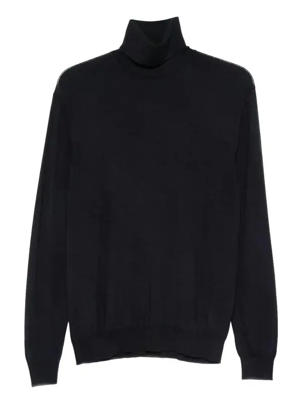 Malo Roll-neck Sweater - Black