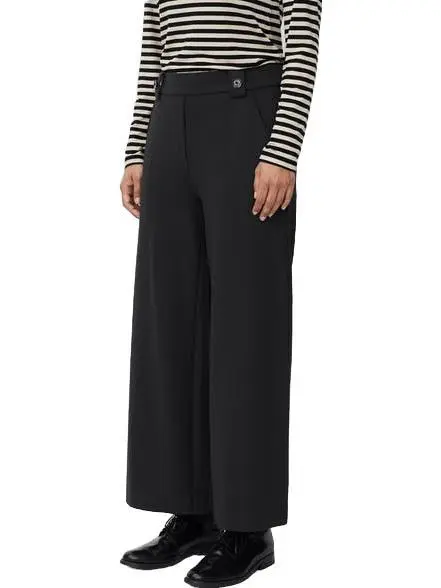 MASAI COPENHAGEN Mapaxora Cropped Wide Leg Pants - Black