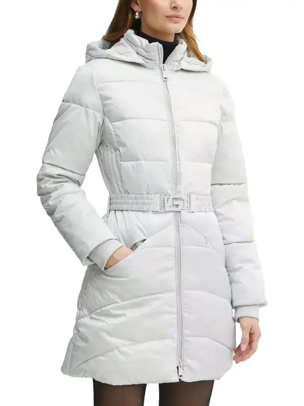 Guess Hooded Quilted Jacket - Grey