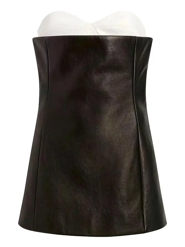 Khaite Ayla Leather Top - Black