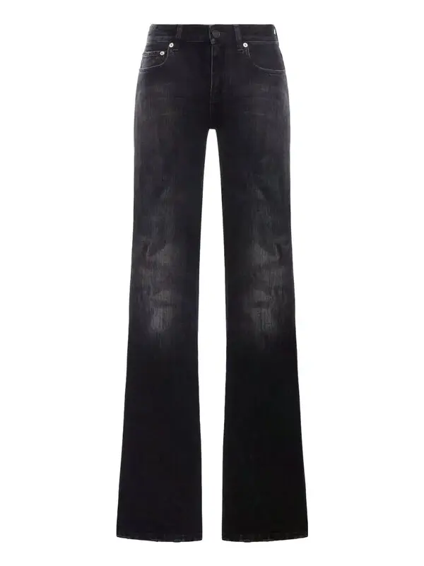 Balenciaga Faded Wide-leg Trousers - Black