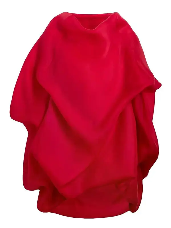 Khaite Kobe Draped Top - Red
