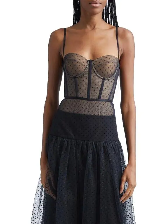 Zimmermann Dot Point D'esprit Underwire Bodysuit - Black