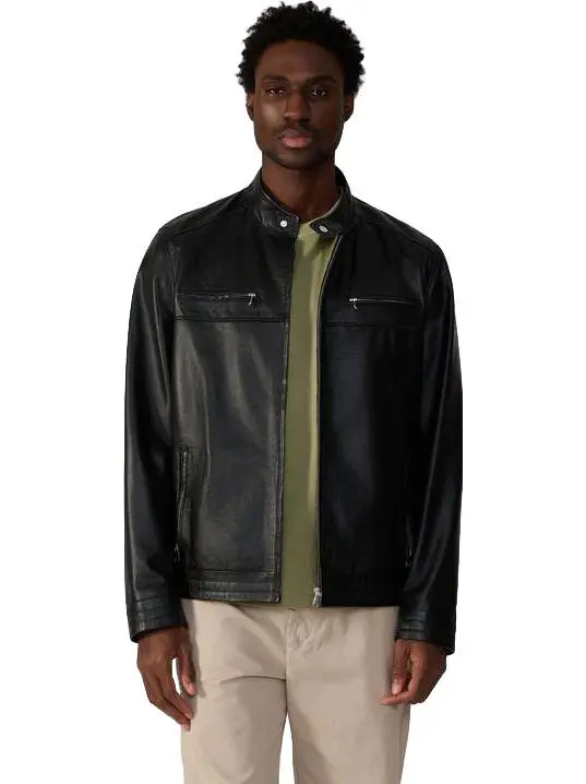 FURNIQ UK Oswald Leather Jacket - Black