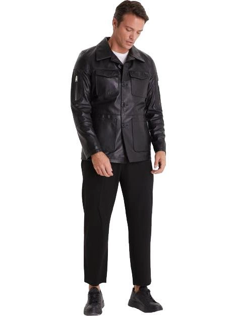 FURNIQ UK Cedric Leather Jacket - Black