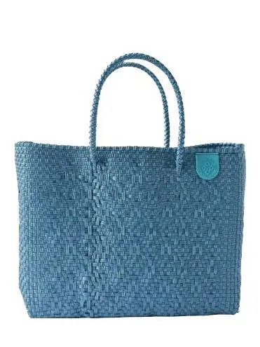 TIN MARIN Maui Medium Woven Resort Crossbody Bag - Blue