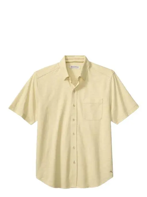 Tommy Bahama San Lucio Tides Islandzone® Short Sleeve Cotton Blend Button-up Shirt - Coconut Dream
