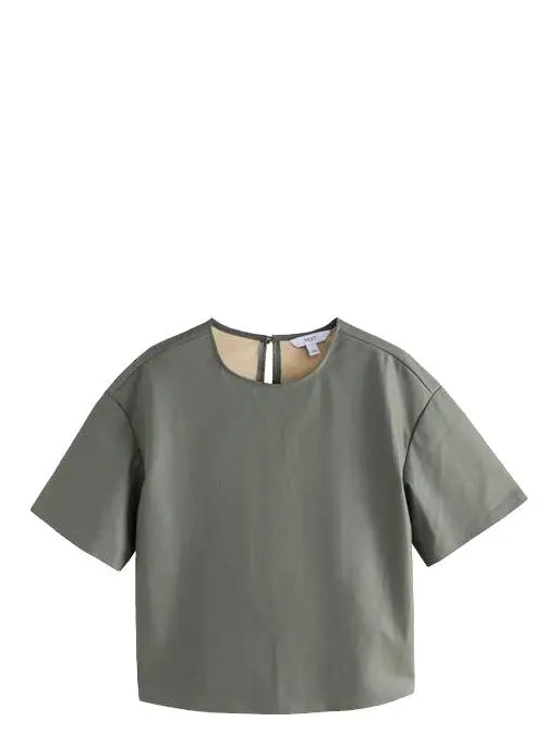 NEXT Coated Boxy T-shirt - Green