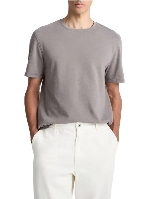Vince Birdseye Jacquard Pima Cotton T-shirt - Red