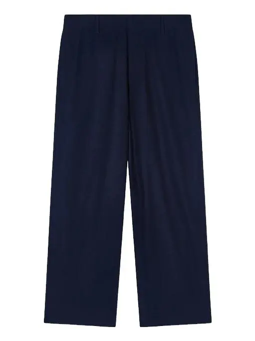 Giorgio Armani Asv Fluid Wool Trousers - Navy
