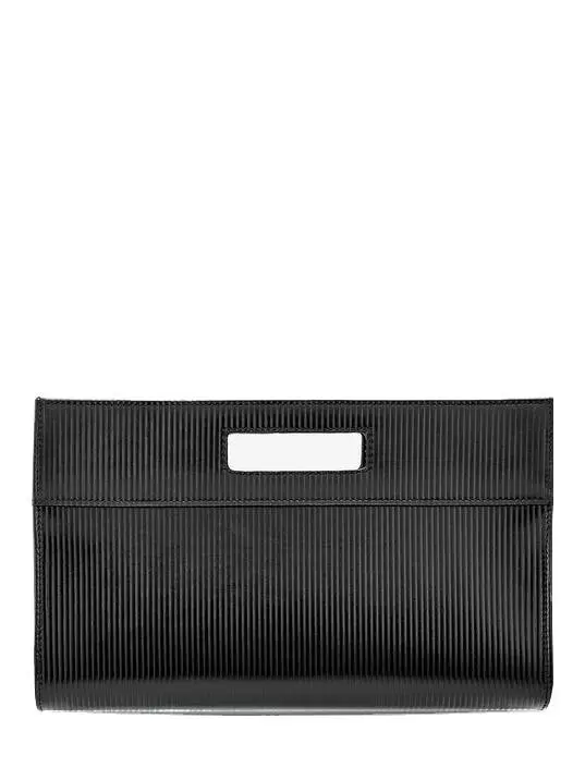 Gigi New York Remy Embossed Leather Clutch - Stripe