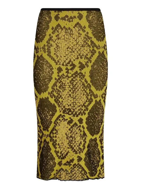 Attico Midi Skirt - Yellow