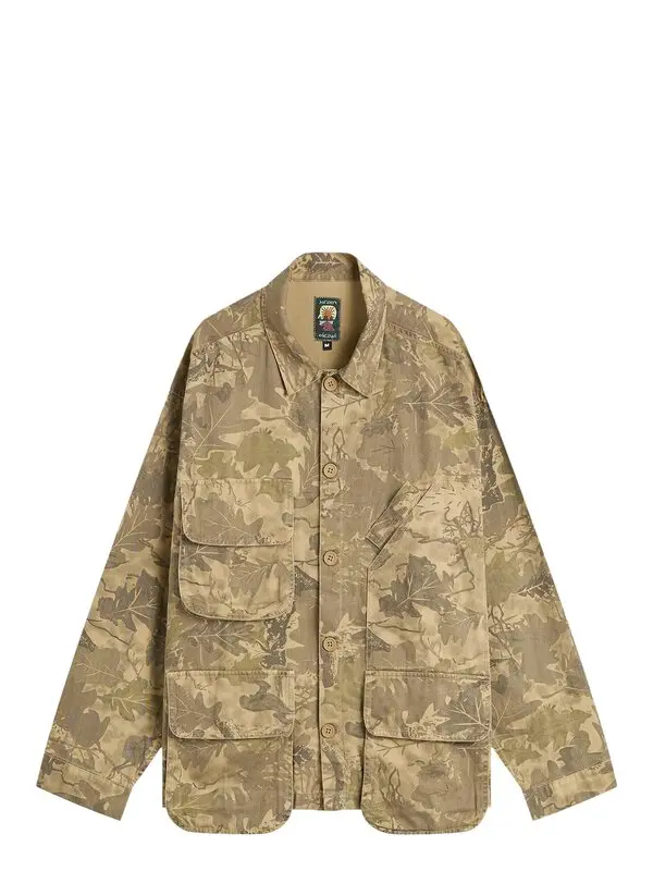 BRAIN DEAD Twill Military Shirt Jacket - Green