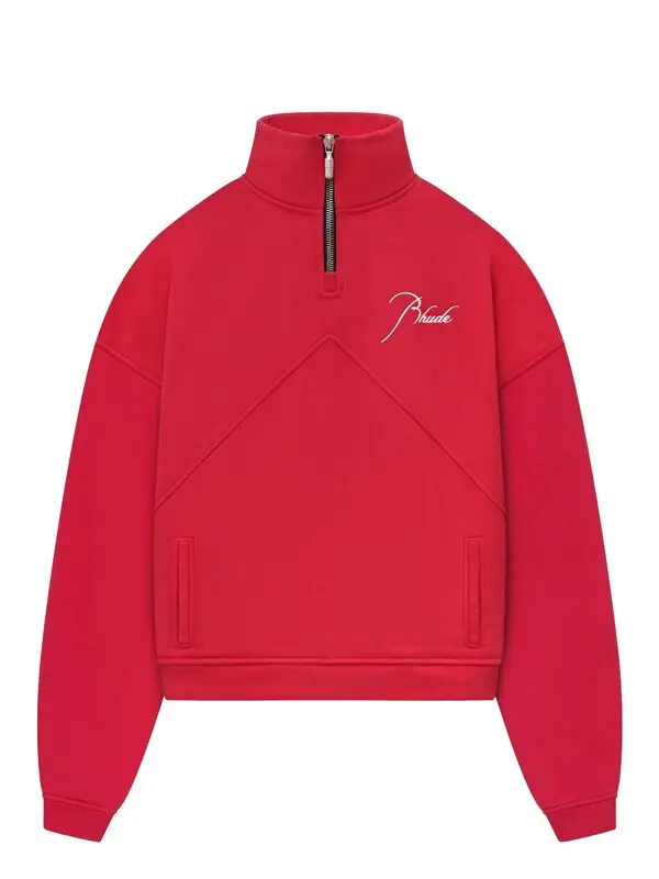 Rhude Quarter-zip Pullover - Red