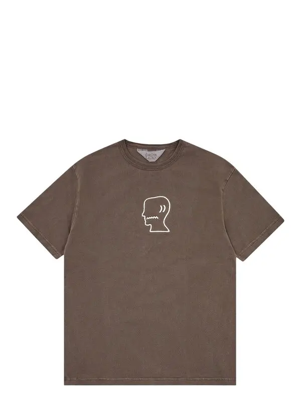 BRAIN DEAD Heavyweight 3d Logohead Tee - Brown