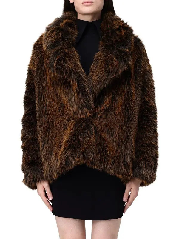 SEMICOUTURE Fur Coat - Brown